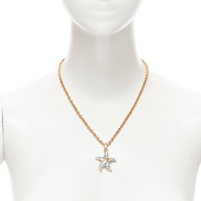 new VERSACE 2021 Tresor De La Mer blue crystal starfish Medusa gold ...