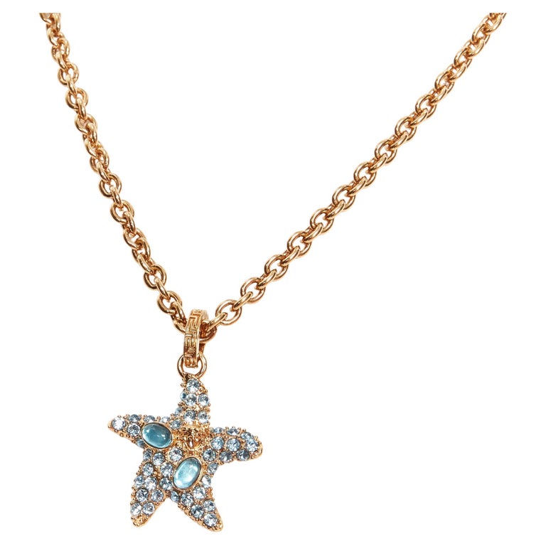 new VERSACE 2021 Tresor De La Mer blue crystal starfish Medusa gold ...