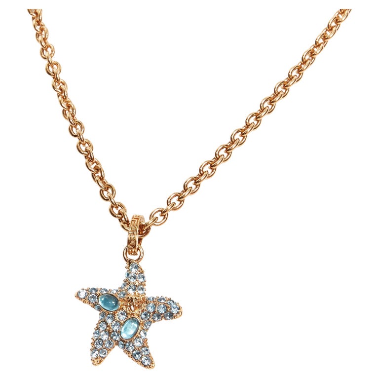 new VERSACE 2021 Tresor De La Mer blue crystal starfish Medusa gold ...