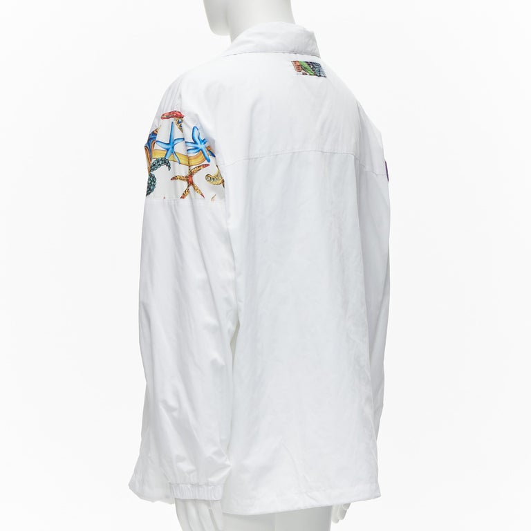 new VERSACE 2021 Tresor De La Mer Runway white starfish track jacket ...