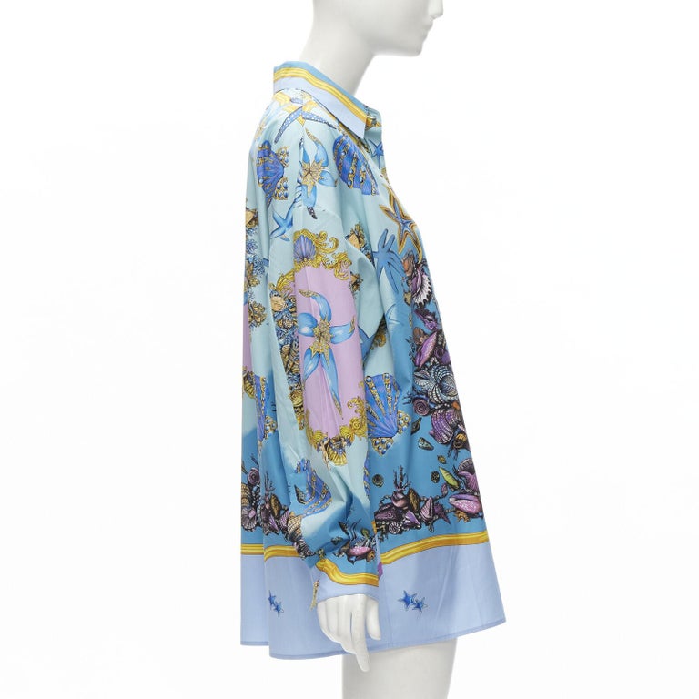 new VERSACE 2021 Tresor De La Mer Signature blue starfish oversized ...