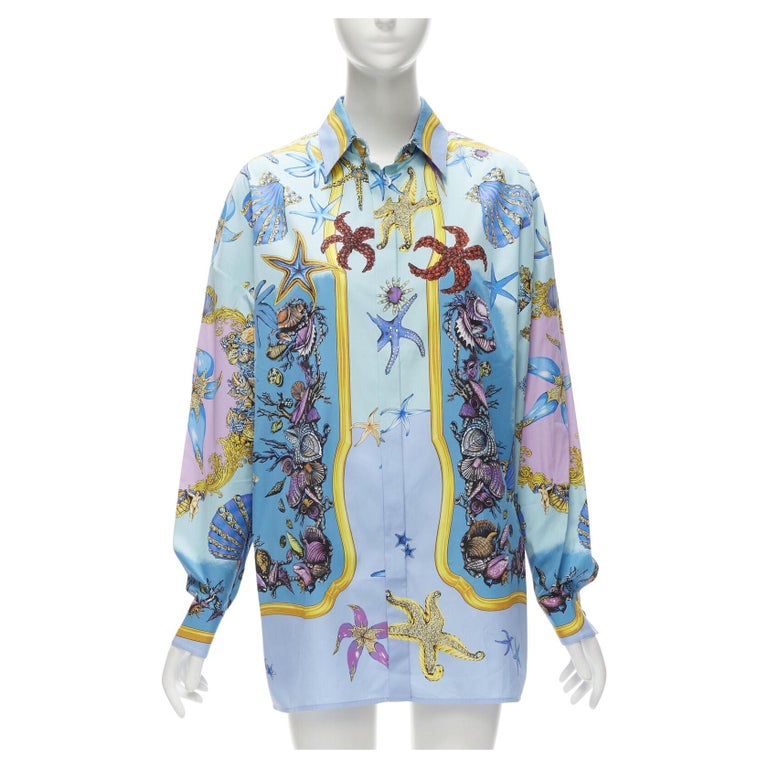 new VERSACE 2021 Tresor De La Mer Signature blue starfish oversized ...