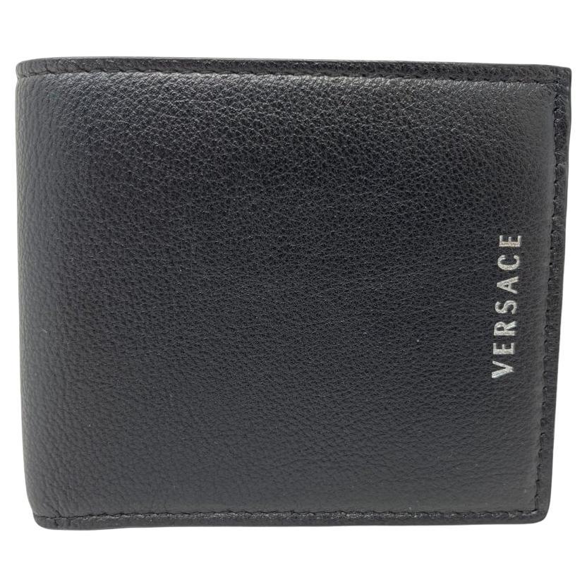 new VERSACE gold medusa coin calf leather flap long continental wallet ...