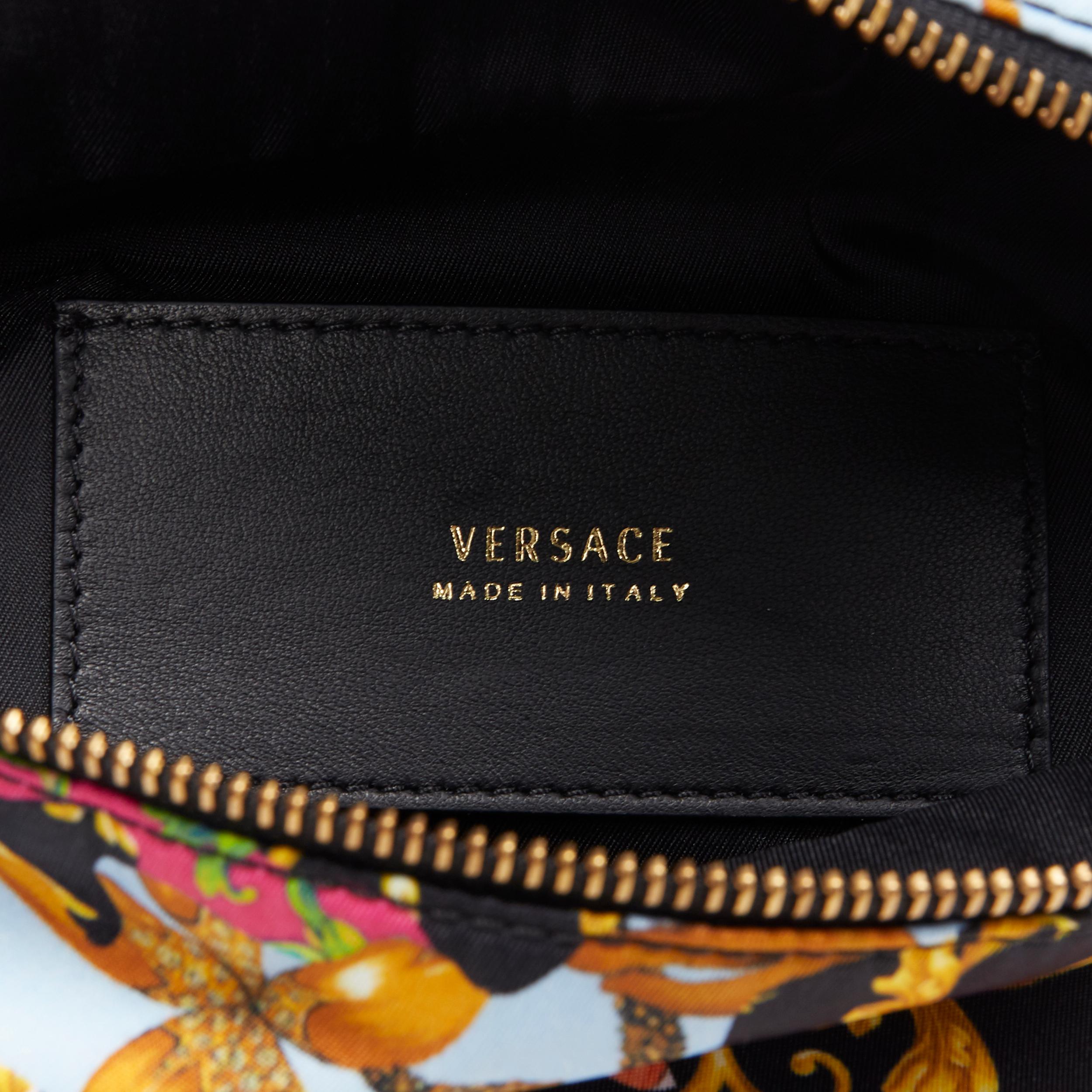new VERSACE Butterfly Starfish Baroque mixed print Medusa coin zip ...