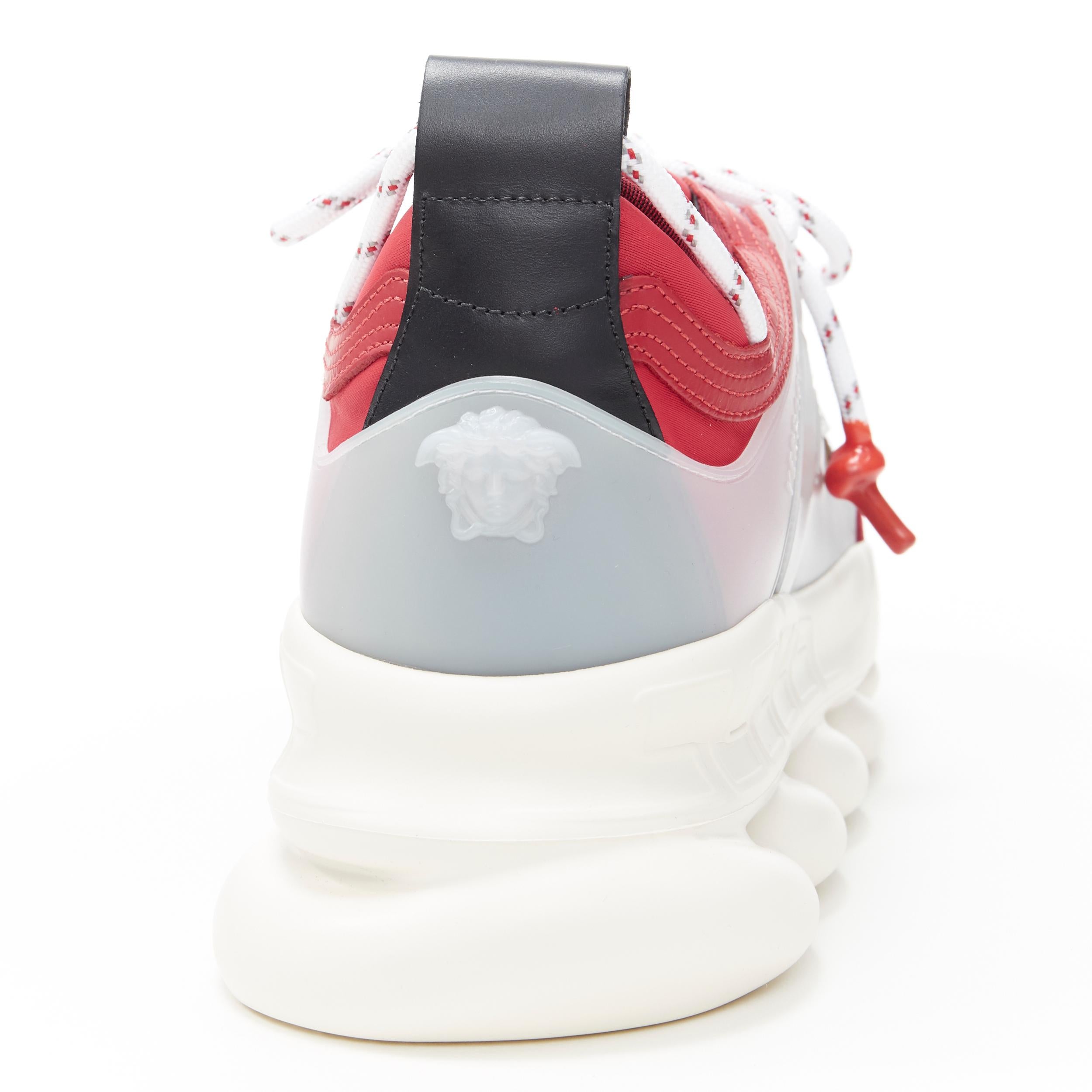 new VERSACE Chain Reaction Red Wild Leopard low chunky sneaker EU43 ...