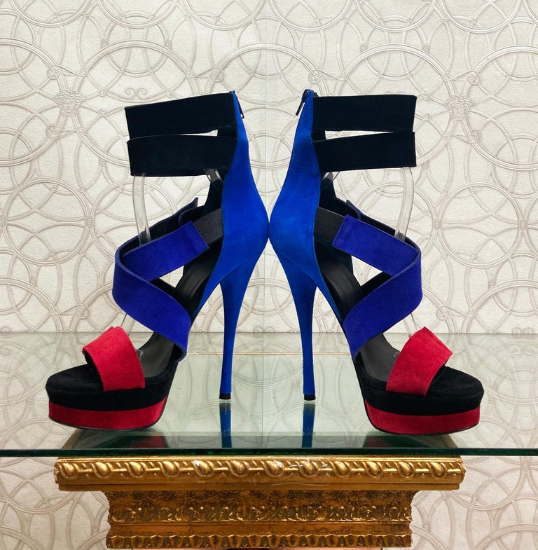 New Versace Color Block Platform Shoes 39 - 9 at 1stDibs | color block ...