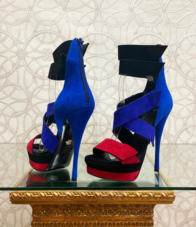New Versace Color Block Platform Shoes 39 - 9 at 1stDibs | color block ...