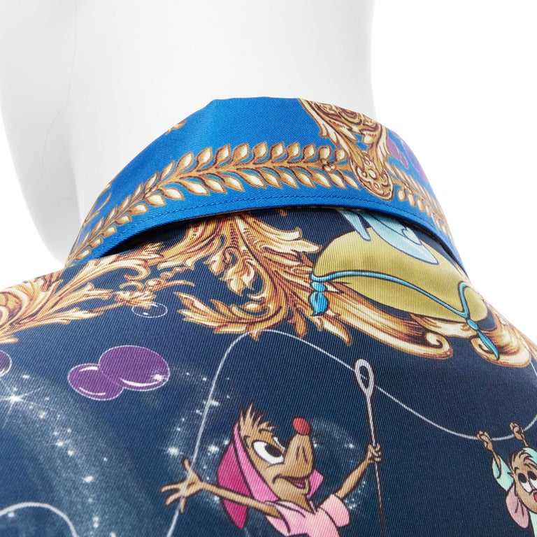 new VERSACE DISNEY 2020 Limited Edition Cinderella Baroque silk shirt ...