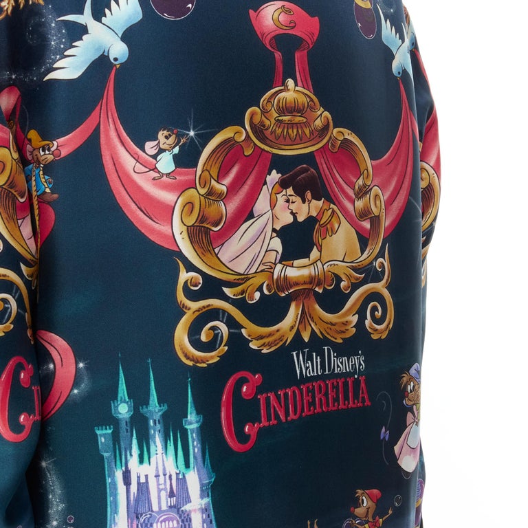 new VERSACE DISNEY 2020 Limited Edition Cinderella Baroque silk shirt ...