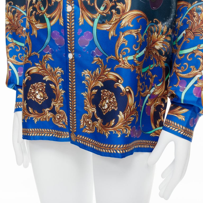 new VERSACE DISNEY 2020 Limited Edition Cinderella Baroque silk shirt ...