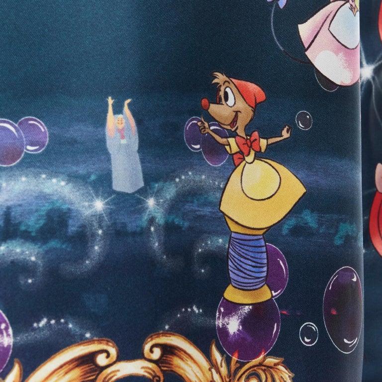 new VERSACE DISNEY 2020 Limited Edition Cinderella Baroque silk shirt ...