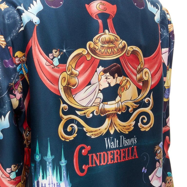 new VERSACE DISNEY 2020 Limited Edition Cinderella Baroque silk shirt ...