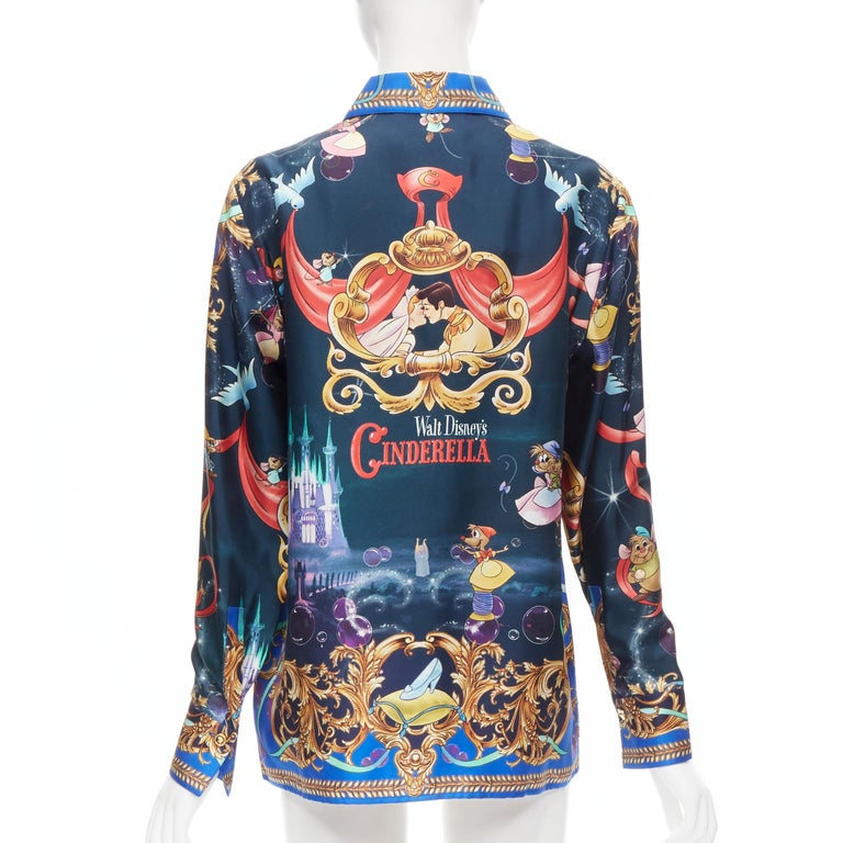 new VERSACE DISNEY 2020 Limited Edition Cinderella Baroque silk shirt ...