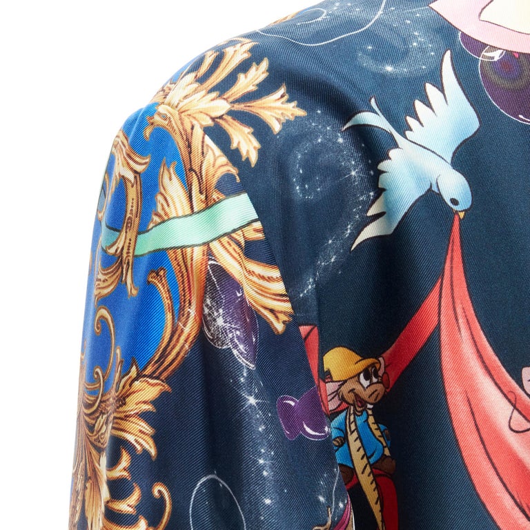 new VERSACE DISNEY 2020 Limited Edition Cinderella Baroque silk shirt ...