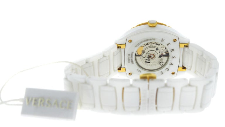 New Versace DV One Ceramic Diamond Automatic Date Watch For Sale at 1stDibs