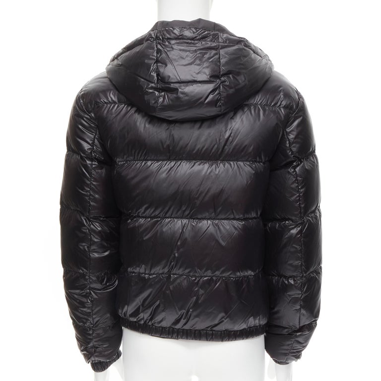 new VERSACE gold Medusa badge black goose down duvet puffer jacket IT50 L For Sale at 1stDibs