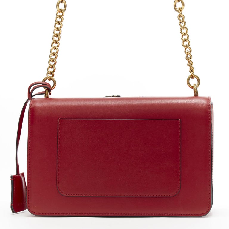 New VERSACE Medium Icon red baroque Virtus V crystal embellished Medusa ...