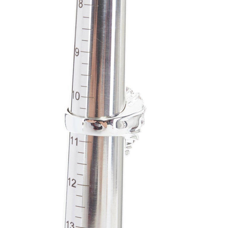 new VERSACE Palazzo Medusa snake head silver large statement cocktail ...