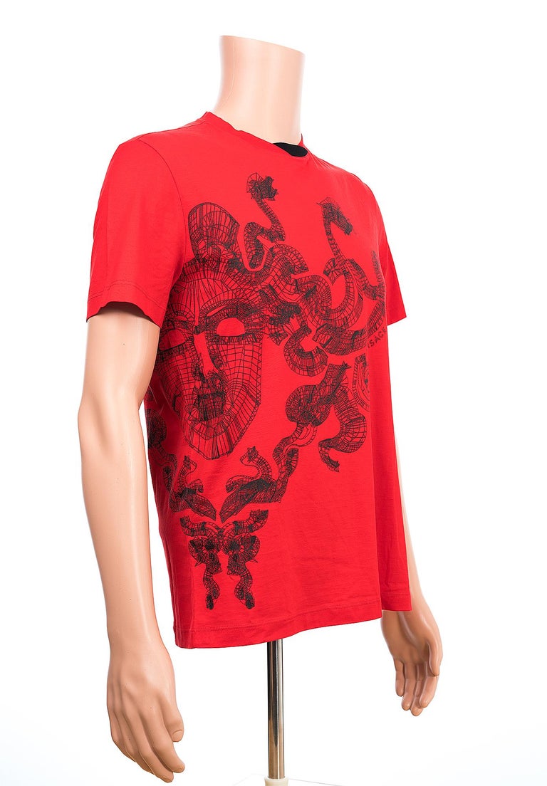 New VERSACE Red T-Shirt with Three-Headed Dragon for Men at 1stDibs ...