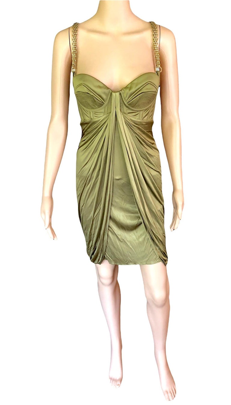 New Versace S/S 2007 Runway Bustier Cutout Back Mini Dress For Sale at ...