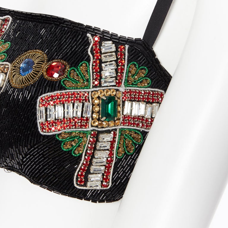 new VERSACE SS18 Tribute Runway Byzantine cross jewel embellished ...