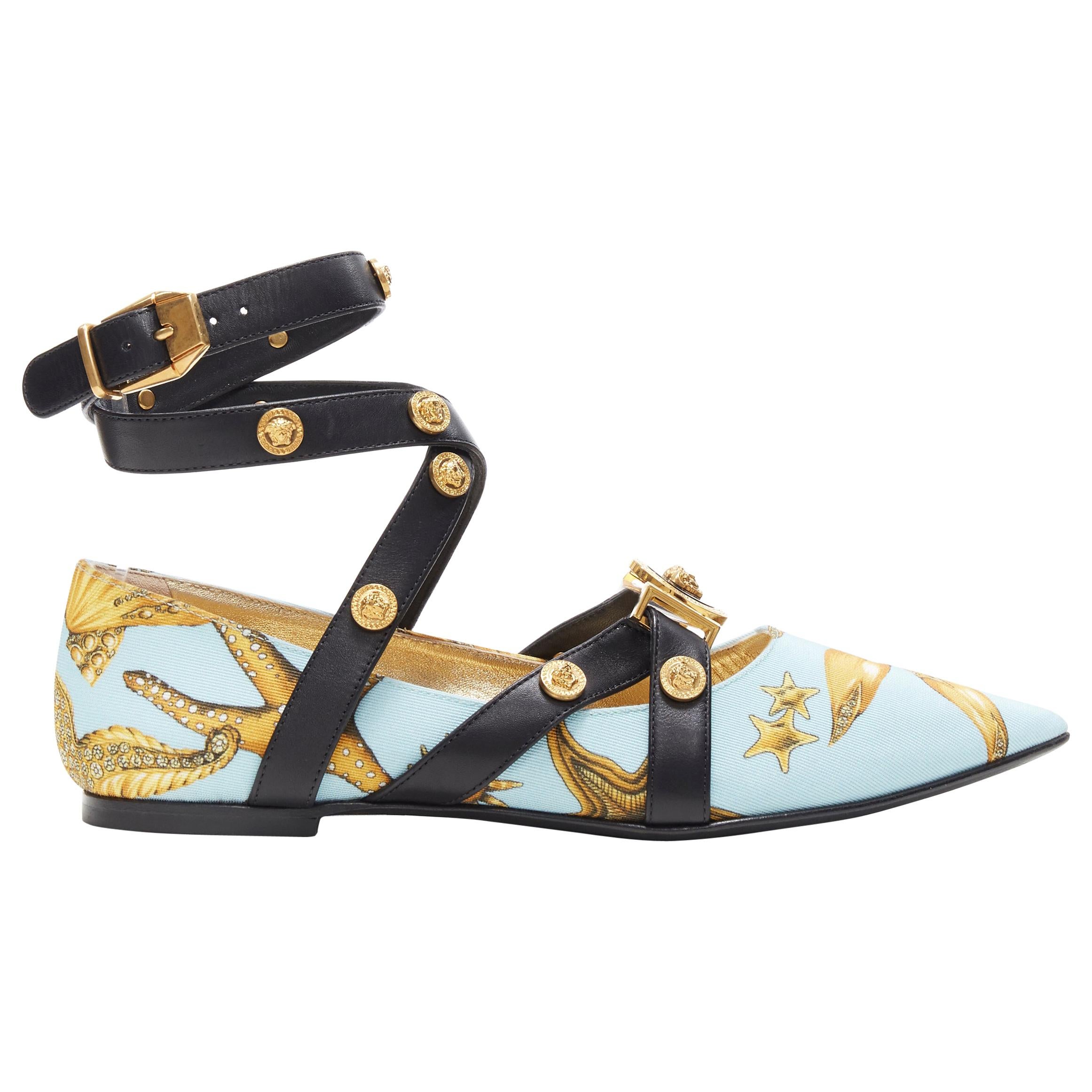 new VERSACE Palazzo gold Medusa white calfskin leather high top sneaker ...