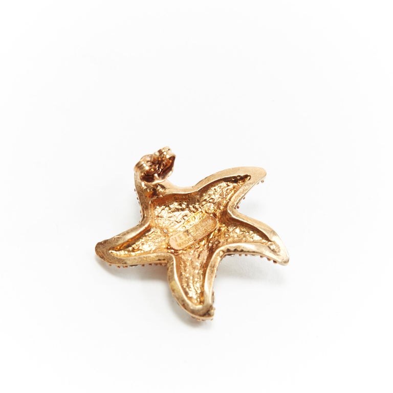 new VERSACE Tribute Tresor De La Mer brushed gold starfish shell ...