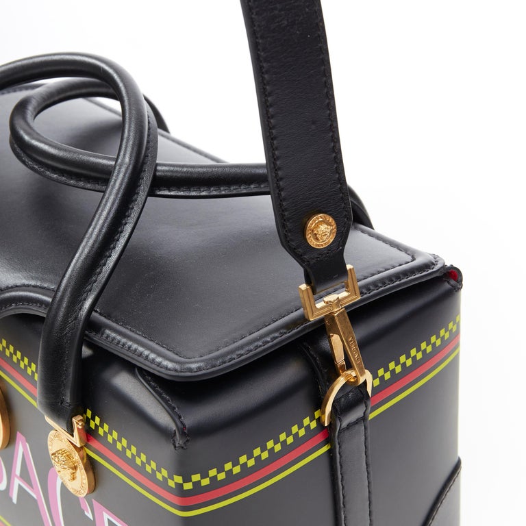 new VERSACE Vitello 90's Vintage Logo Medusa coin top handle structured ...