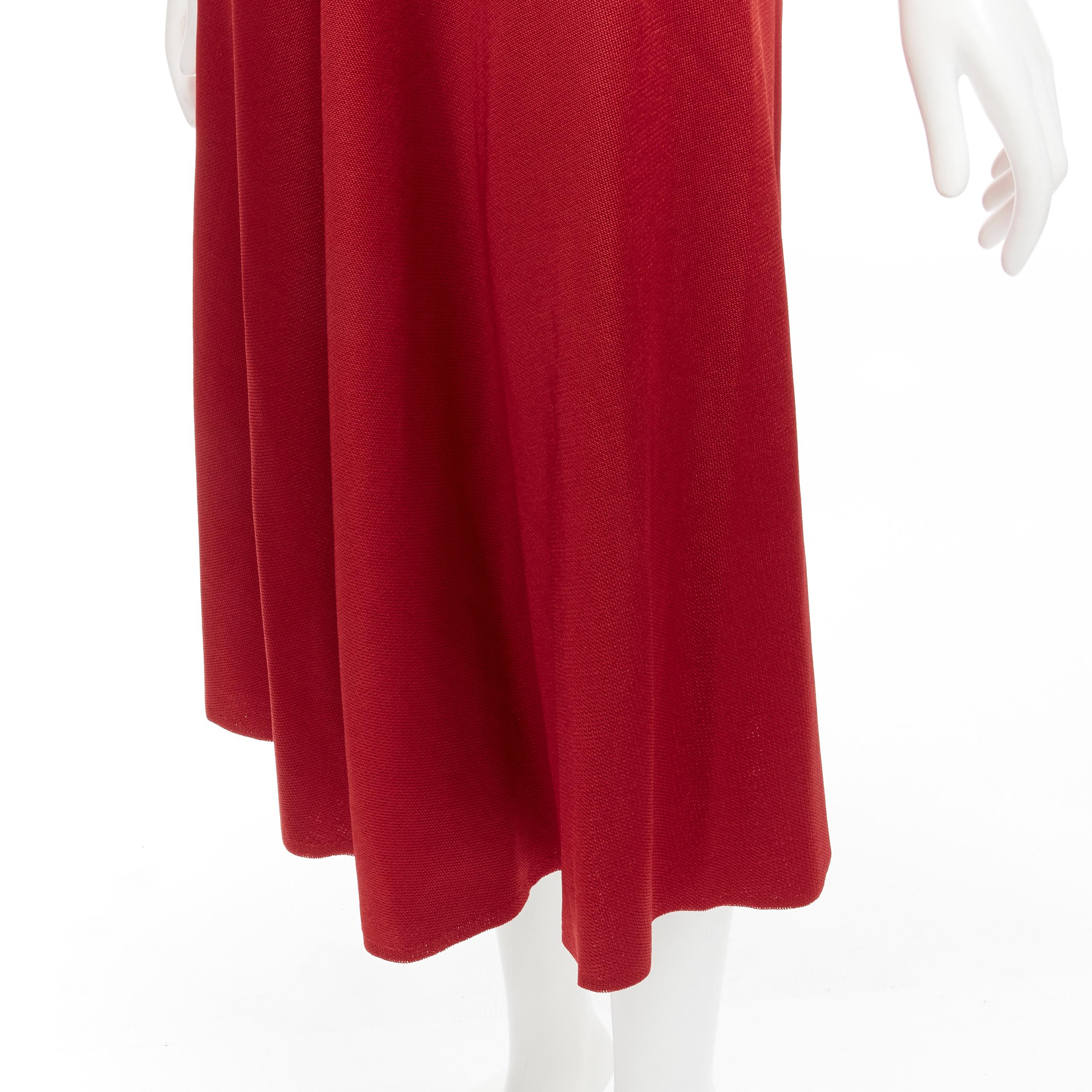 new VICTORIA BECKHAM red draped open back turtleneck midi dress S at ...