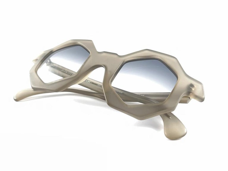 New Vintage Alain Mikli Hexagonal Light Blue Gradient Sunglasses 80'S ...