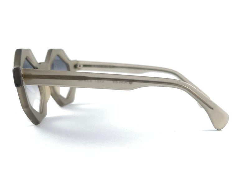 New Vintage Alain Mikli Hexagonal Light Blue Gradient Sunglasses 80'S ...