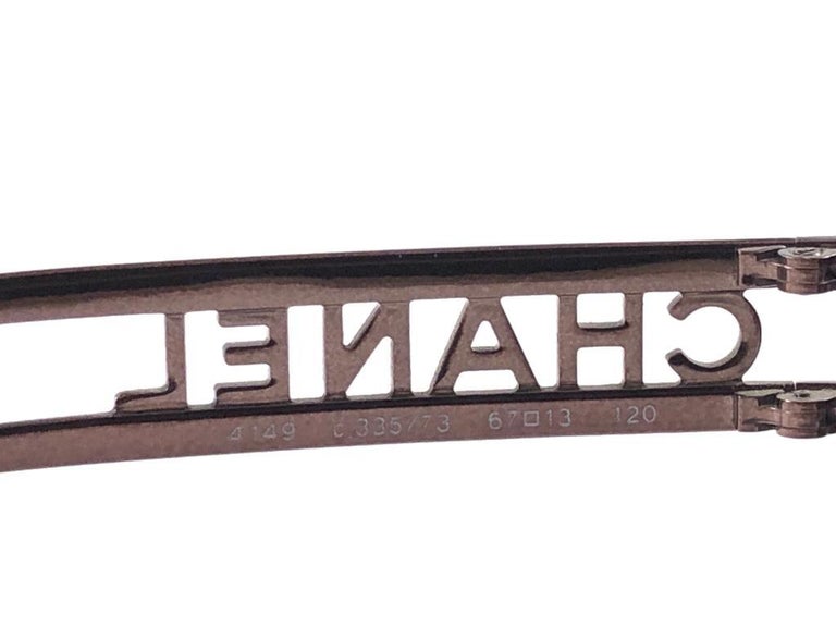 New Vintage Chanel 4149 Metallic Copper Frame Sunglasses Made In Italy ...