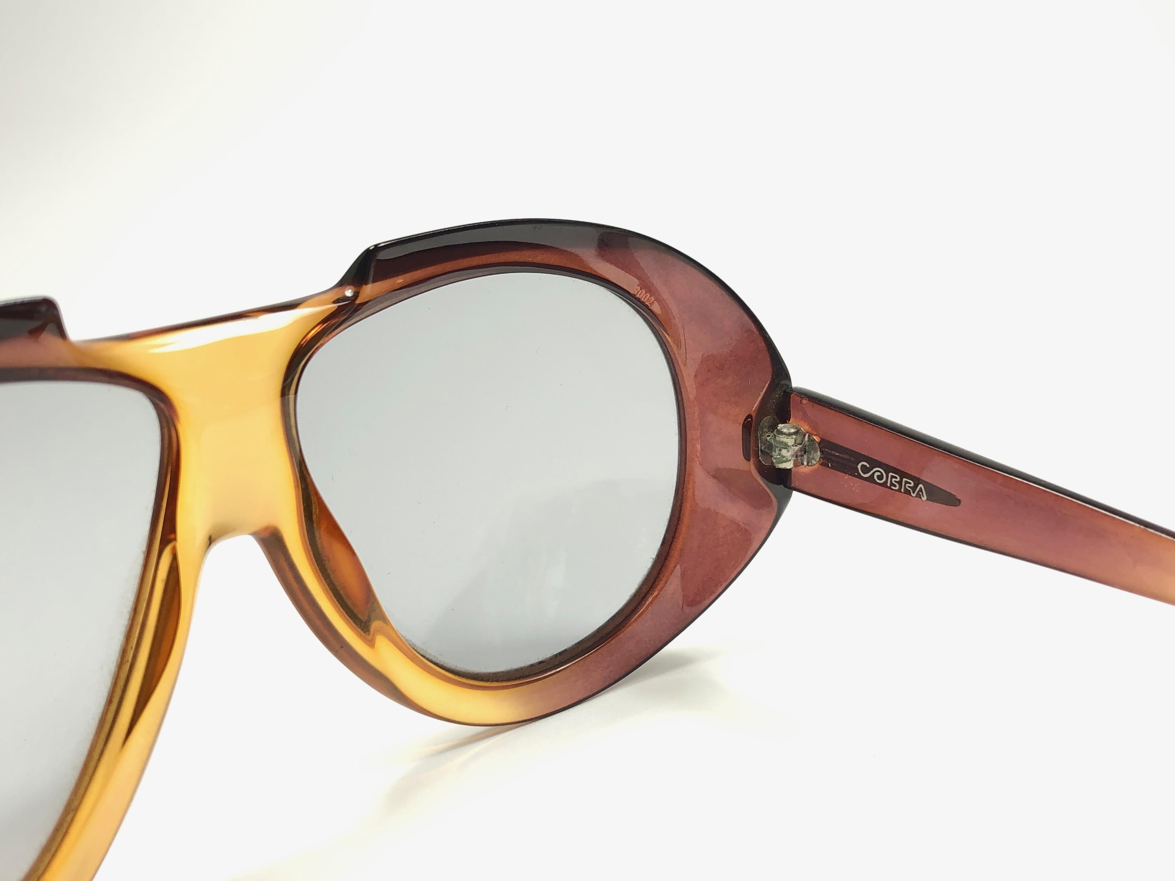 New Vintage Cobra Optyl Ombre Amber Oversized Optyl Sunglasses at 1stDibs