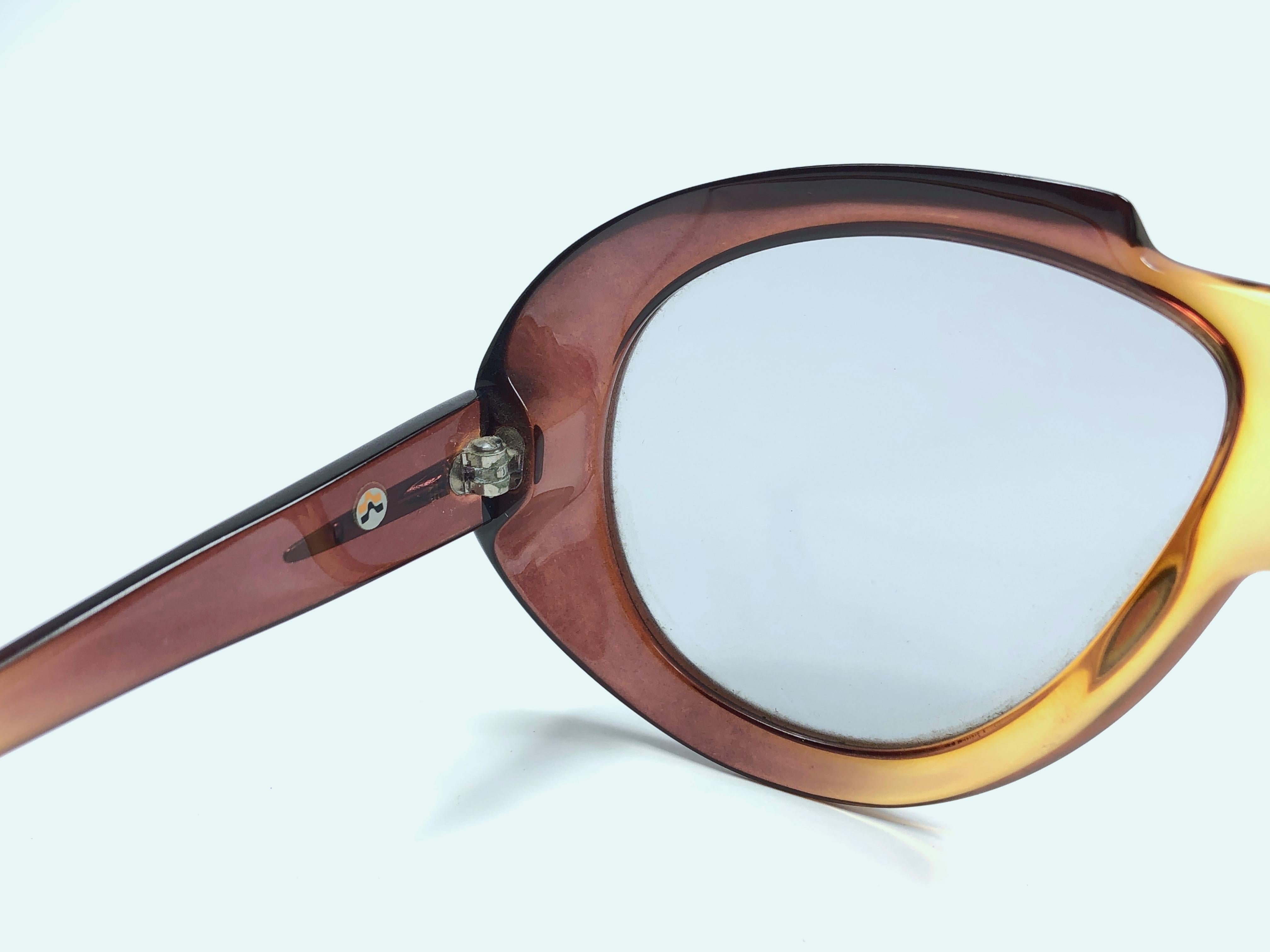 New Vintage Cobra Optyl Ombre Amber Oversized Optyl Sunglasses at 1stDibs