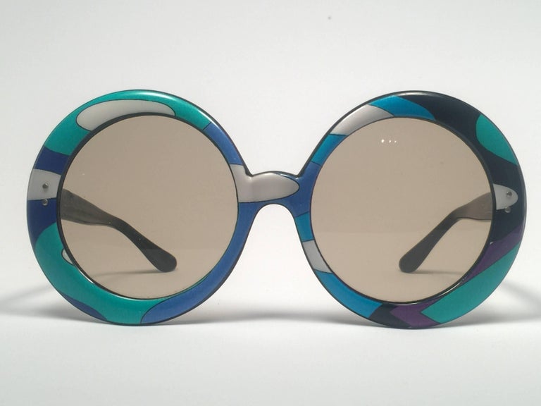 New Vintage Emilio Pucci Multicolour Oversized II Collector Sunglasses ...