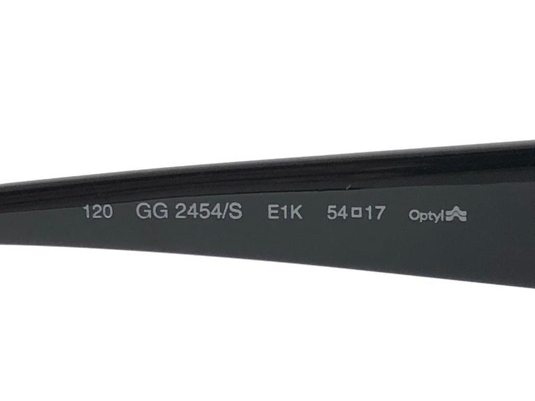 New Vintage Gucci 2454/S Black Optyl Frame Sunglasses 1990's Made in ...