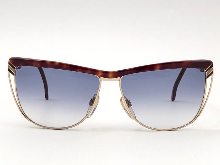 New Vintage Gucci Tortoise and Gold Sunglasses 1980's Made in Italy at ...