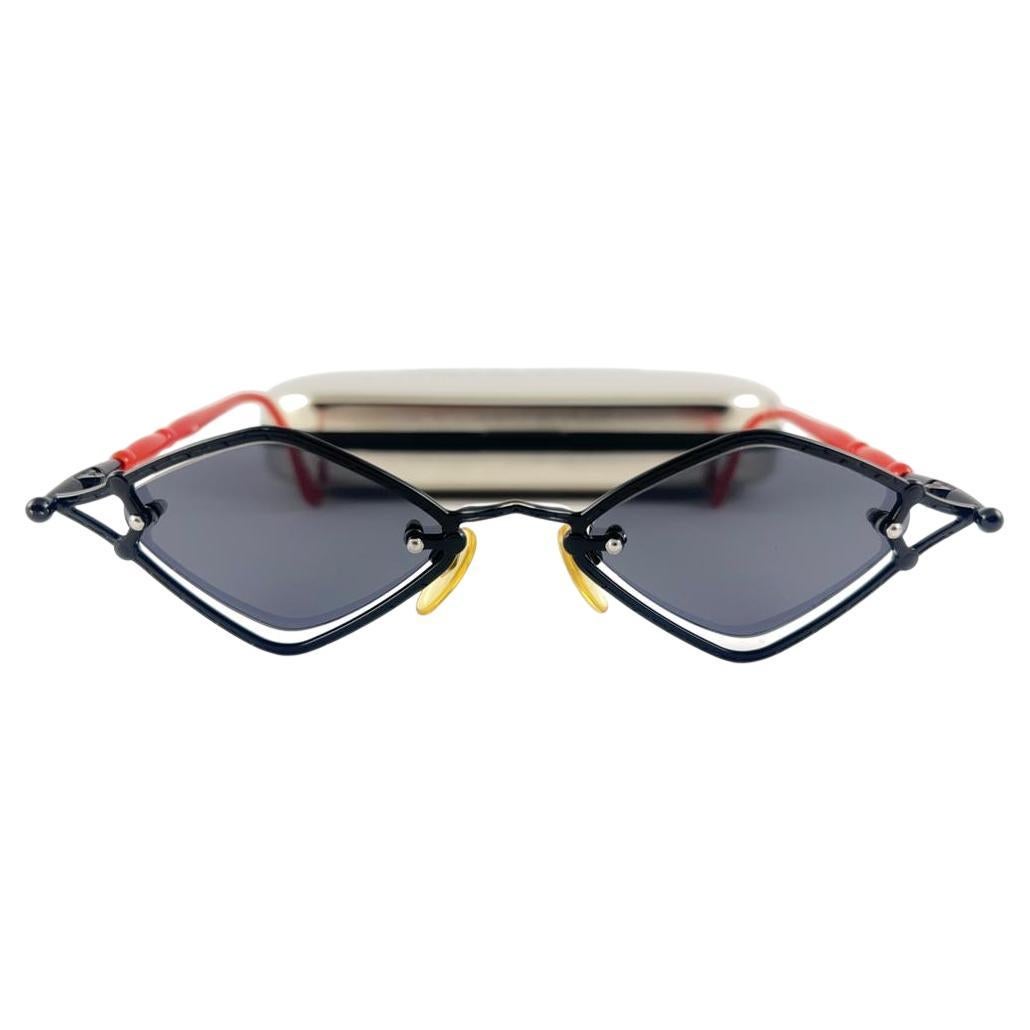New Vintage Jean Paul Gaultier 56 7203 Red and Black Sunglasses 90's ...