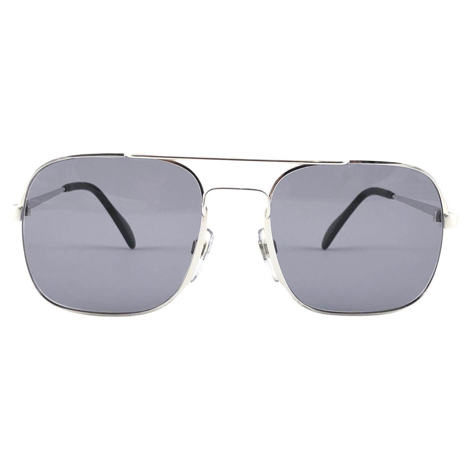 New Vintage Menrad M367 Silver Aviator Oversized Germany 1970s ...