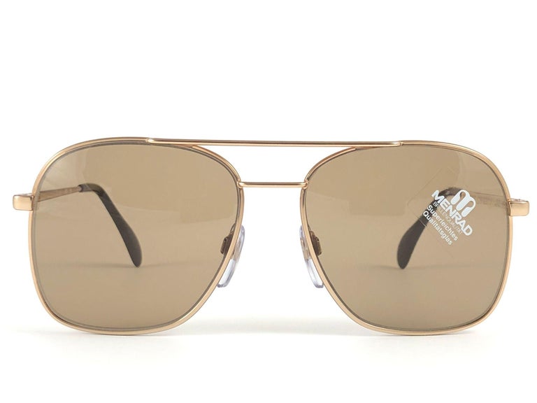 New Vintage Menrad Old Gold Oversized Made in Germany 1970 Sunglasses ...