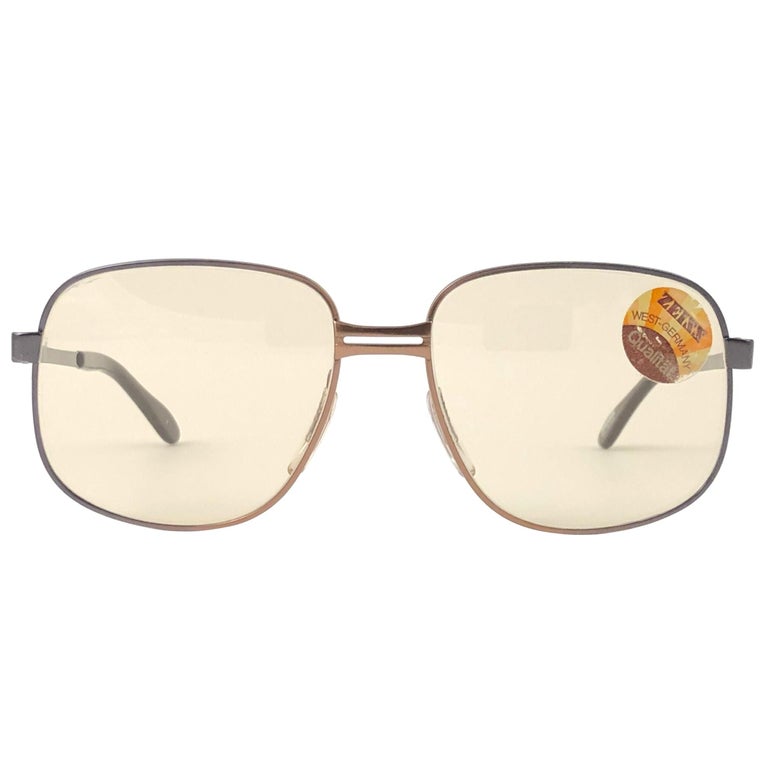 New Vintage Metzler Zeiss 9153 Oversized Copper Sunglasses West Germany ...