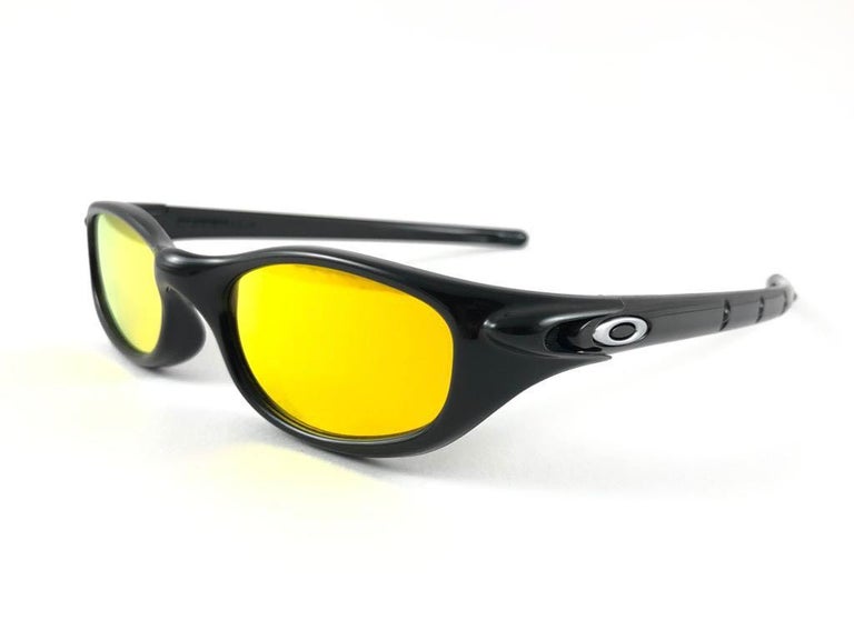 New Vintage Oakley Four Crystal Blue Gold Iridium Lenses 2000 ...