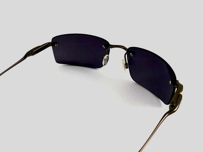 New Vintage Oakley Why 3 Titanium Rimless Black Iridium Lens 2001 ...
