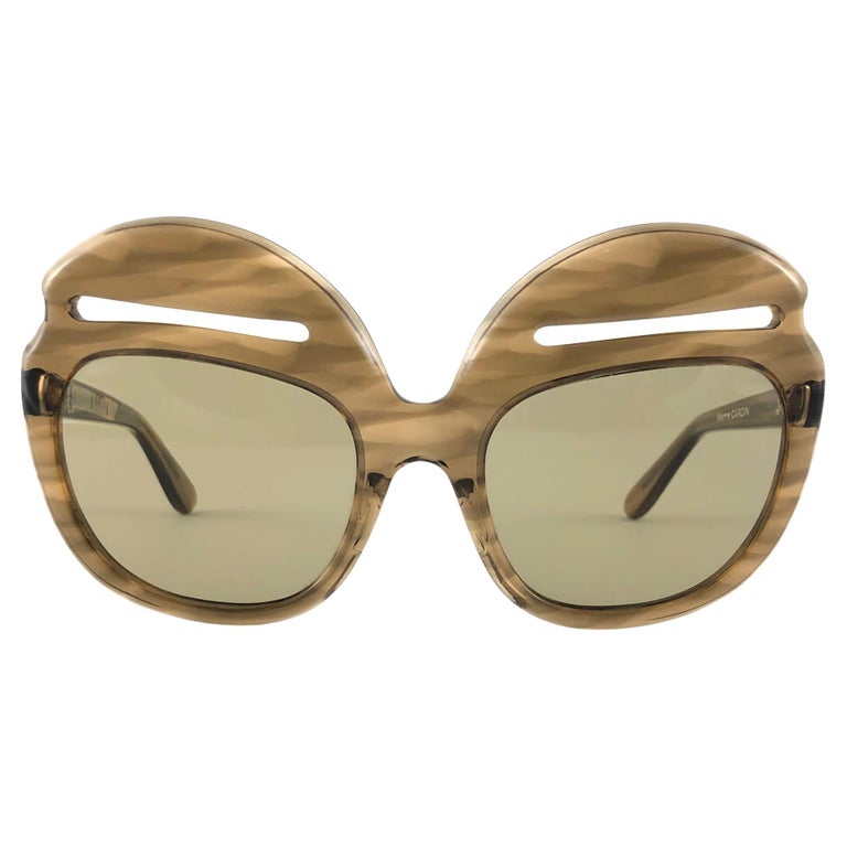 New Vintage Pierre Cardin 6496 Slits Accents Oversized Sunglasses ...