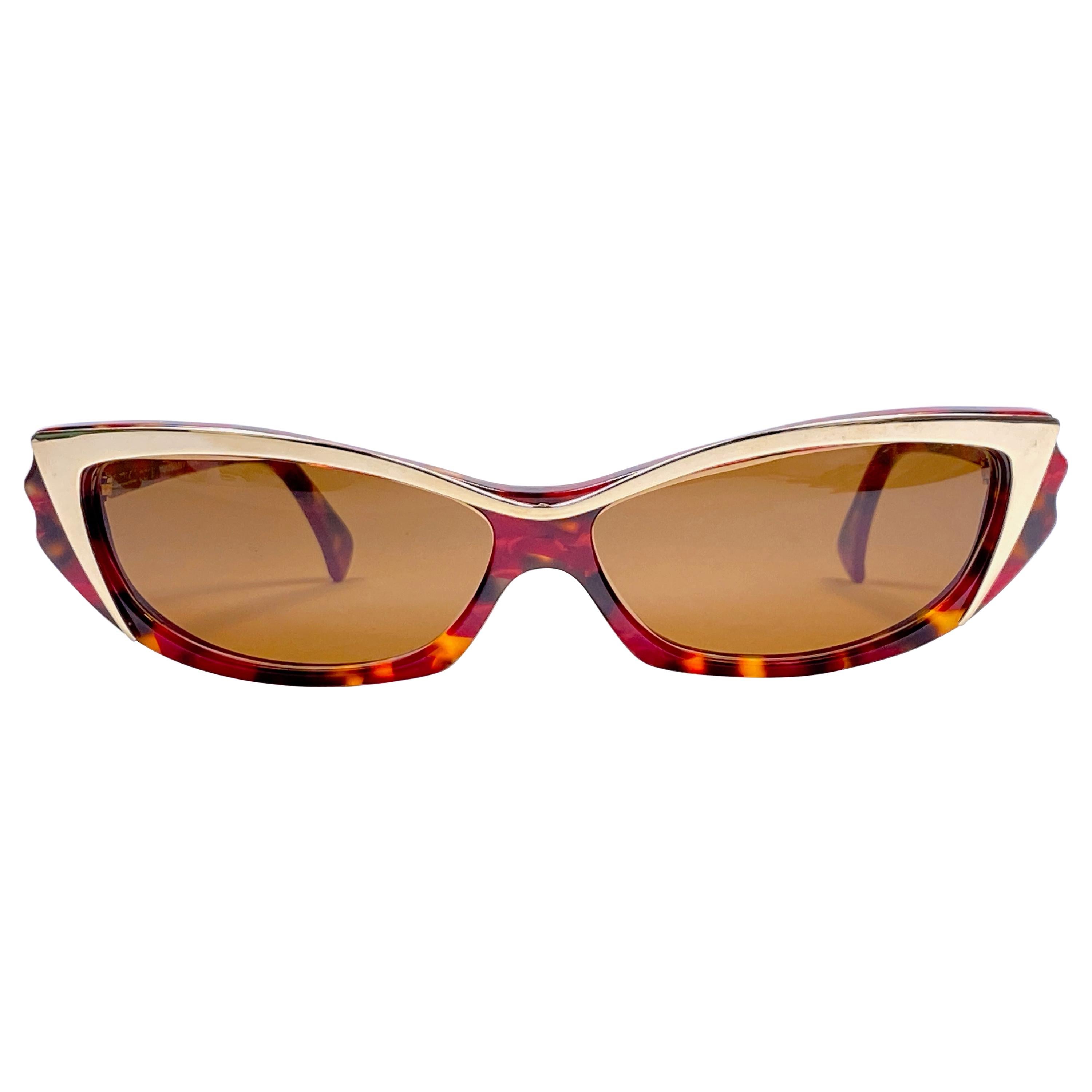 New Vintage Alain Mikli Tortoise and Gold 621 Made in France Sunglasses ...