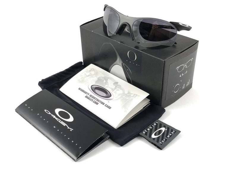 New Vintage Rare Oakley Sports 0.4 Squared Matte Black 1999 Sunglasses For Sale at 1stDibs