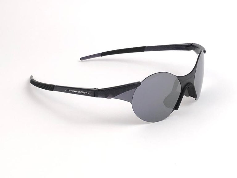 New Vintage Rare Sports Oakley Wrap Around Grey Mirror Lens 1980's ...