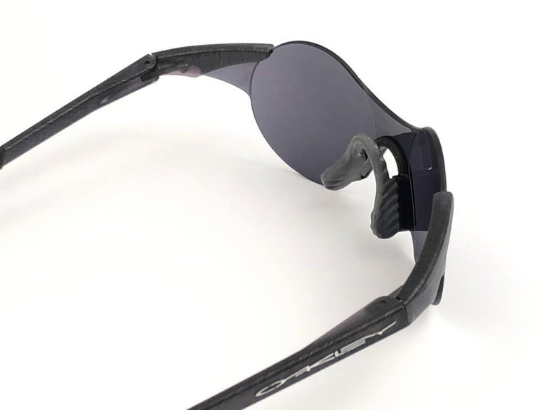 New Vintage Rare Sports Oakley Wrap Around Grey Mirror Lens 1980's ...