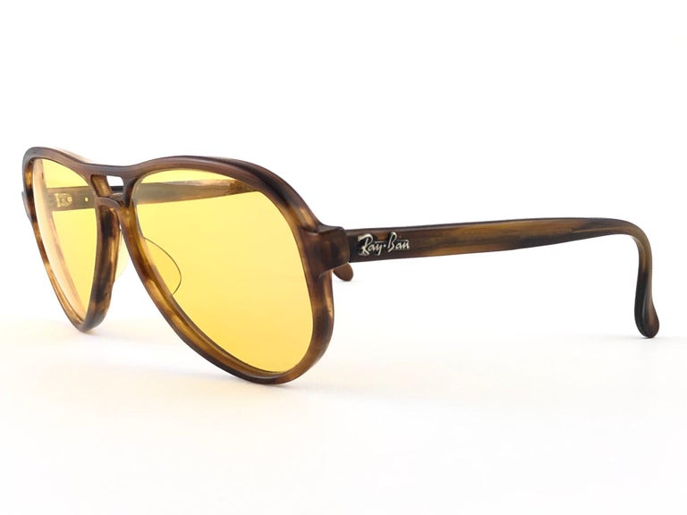 New Vintage Ray Ban B&L Vagabond Tortoise Ambermatic Lenses Sunglasses ...