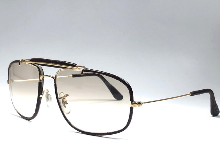 New Vintage Ray Ban Leathers Explorer 58Mm Chocolate Changeable ...